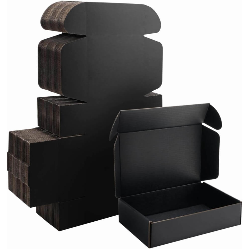 All Black Mailer Box - 18x12x6 | Corrugated Box