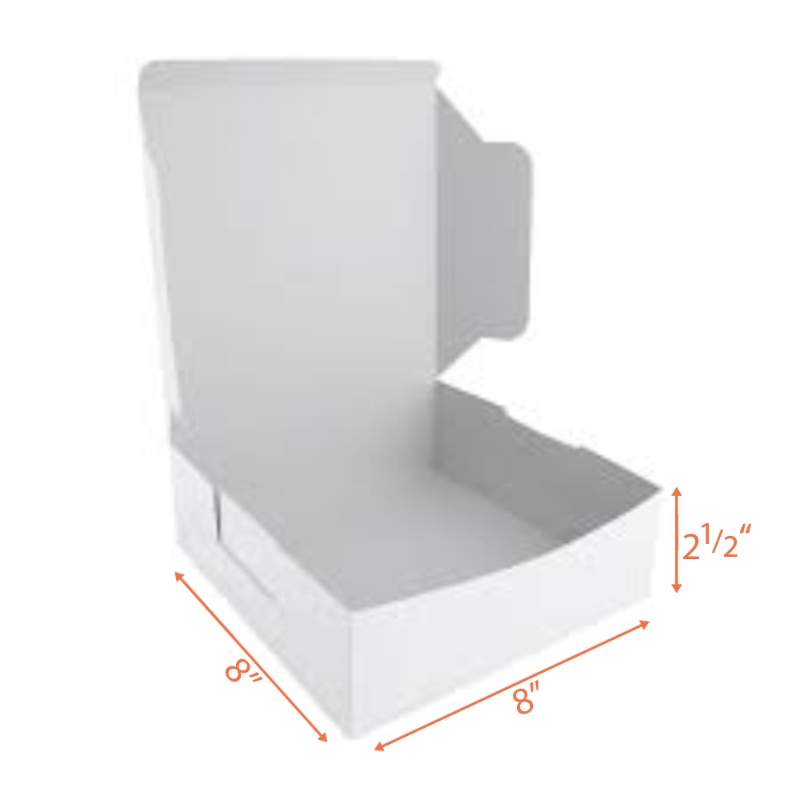 8x8x2.5 Pie & White Cake Box | Box Cake Price