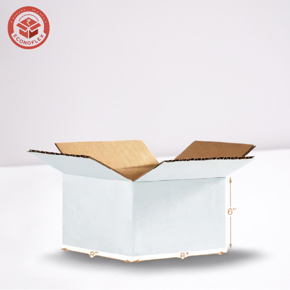 White Carton Boxes 3 Ply - 8X8X6 | Upack