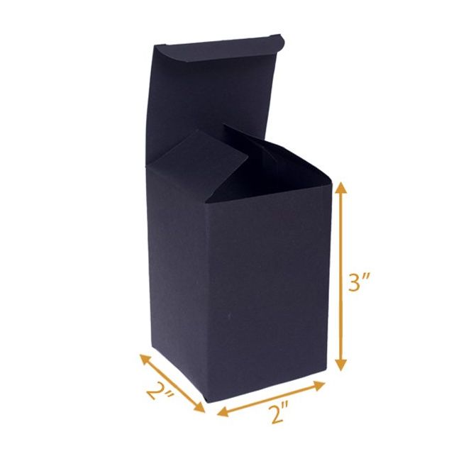 Black Folding Carton - 2x2x3 | Product Boxes, Gift Boxes