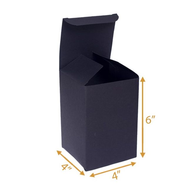 Black Folding Carton - 4x4x6 | Product Boxes, Gift Boxes