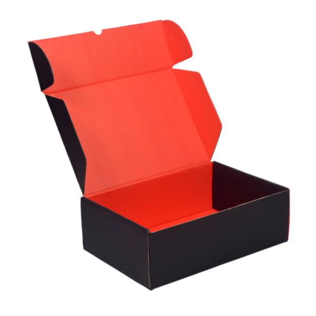 Buy Best Quality U-Pack Black & Red Colour 8 x 6 x 4 Mailer Boxes in India