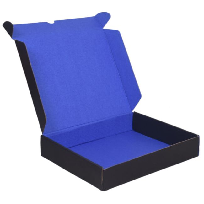 Buy Best Quality U-Pack Black & Blue Colour 10 x 10 x 2 Mailer Boxes in ...