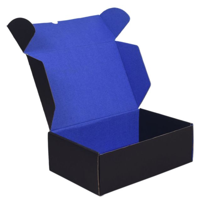 Buy Best Quality U-Pack Black & Blue Colour 11 x 9 x 2 Mailer Boxes in ...