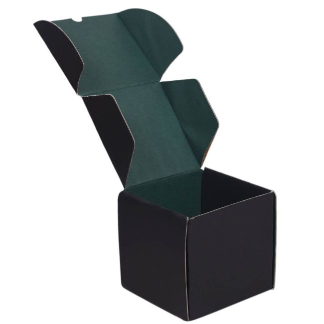 Buy Best Quality U-Pack Black & Green Colour 4 x 4 x 3 Mailer Boxes in ...