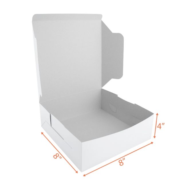 8x8x4 White Cake Box | Surprise Box Cake Price