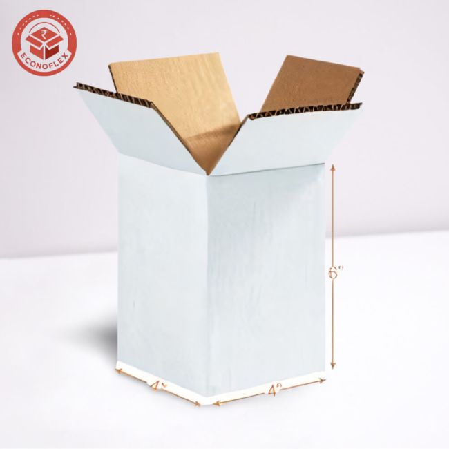 White Carton Boxes 3 Ply - 4X4X6 | Upack