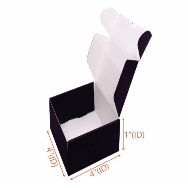 Pizza Box (Black + White) - 4 x 4 x 1 Inch | Packaging Boxes
