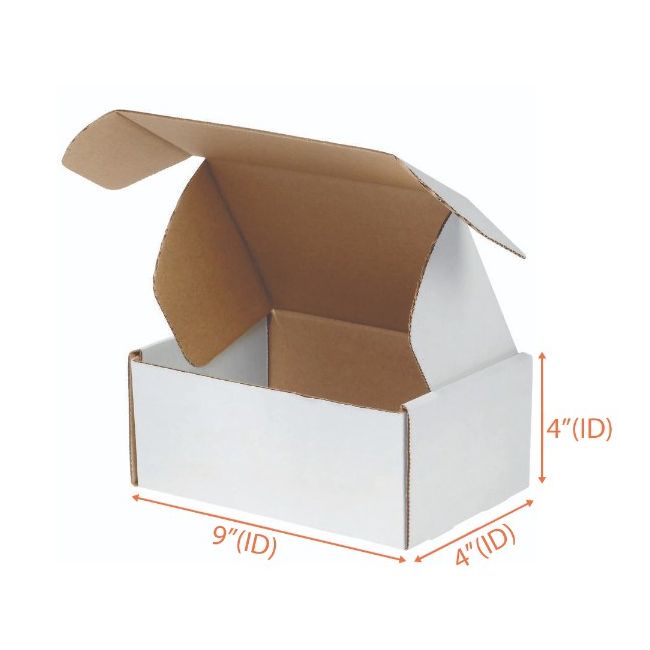 White Pizza Boxes-9x4x4 | White Mailer Boxes
