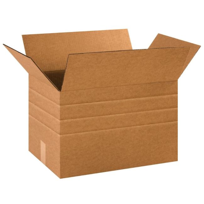 Multi Depth Box - Single Wall (3 Ply) - 15.9Lx12.2Wx8.3H"