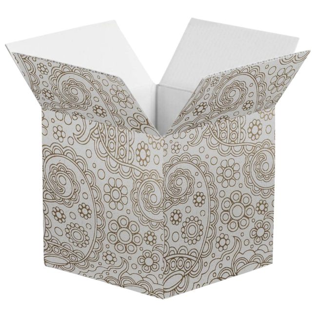 3 Ply Metallic Gold Lace Gift Box - 10 x 10 x 12 | UPACK