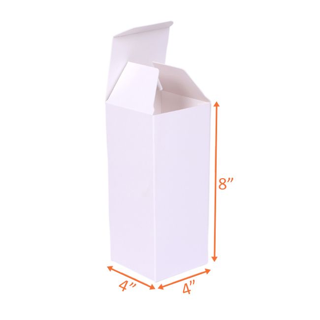 White (SBS) Folding Carton - 4x4x8 | Product Boxes, Gift Boxes