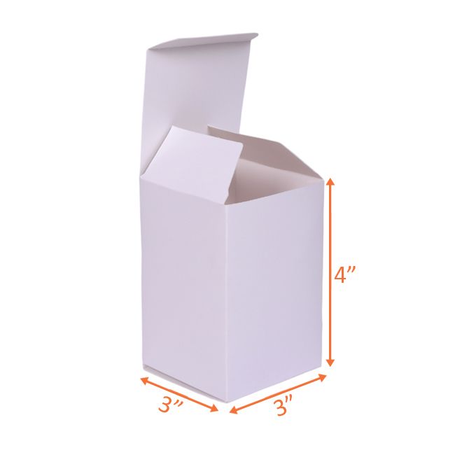 White (SBS) Folding Carton - 3x3x4 | Product Boxes, Gift Boxes