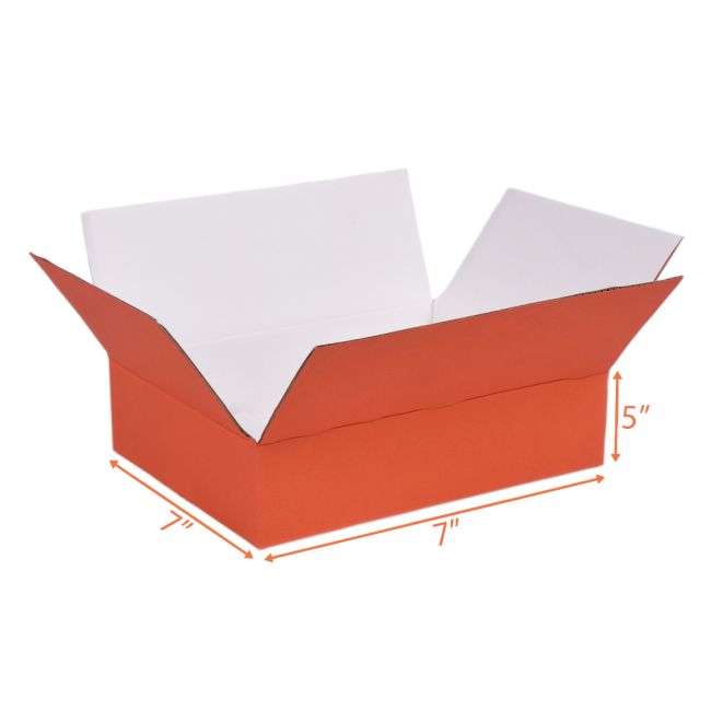 7X7X5 Orange Packing Box | Packaging Supply Store