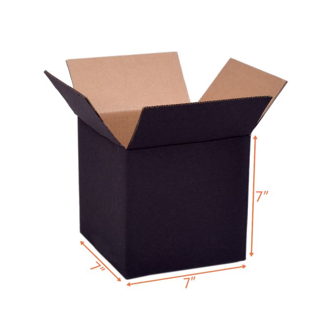 7X7X7 Black Packing Box | Cardboard Boxes