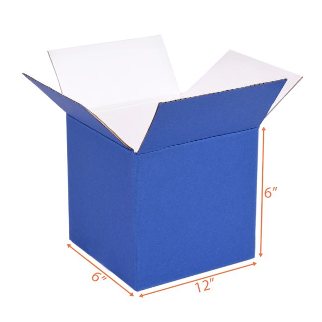12X6X6 Blue Packing Box | Printed Corrugated Box