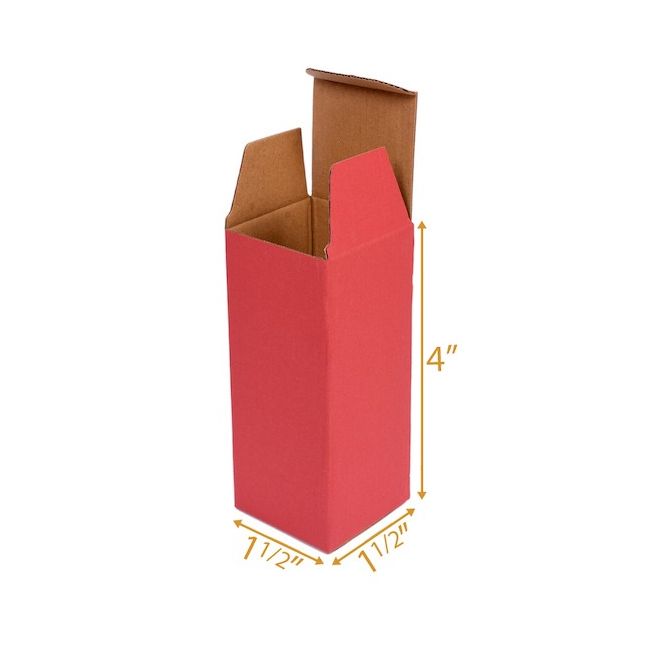 Red Reverse Tuck Box -1.5x1.5x4 | Product Boxes, Gift Boxes