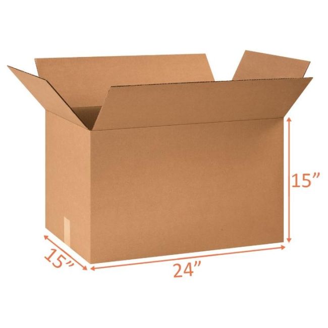24 x 15 x 15 Inch Corrugated Boxes - 3 Ply | U-Pack