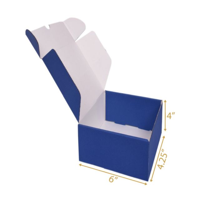 Blue Mailer Box - 4.25x6x4 | Laminated Corrugated Boxes