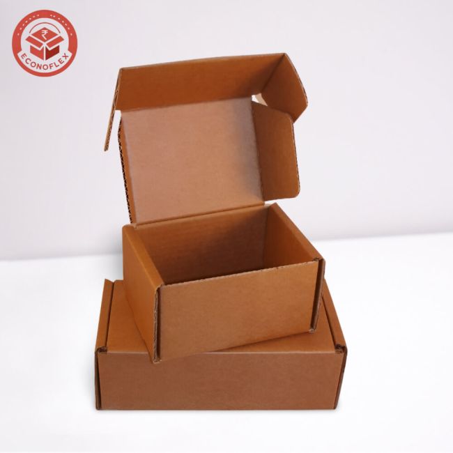 Kraft Mailer Box - 6.75x5.5x3 | Folding Corrugated Boxes