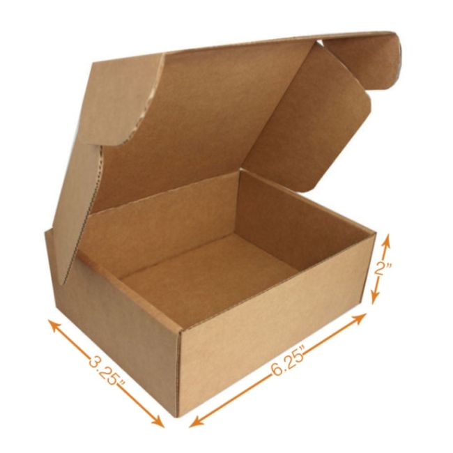 Kraft Mailer Box - 6.25x3.25x2 | 3 Ply Carton Box
