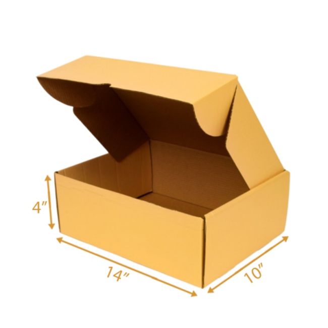 Gold Mailer Box - 14x10x4 | Cardboard Box Cost
