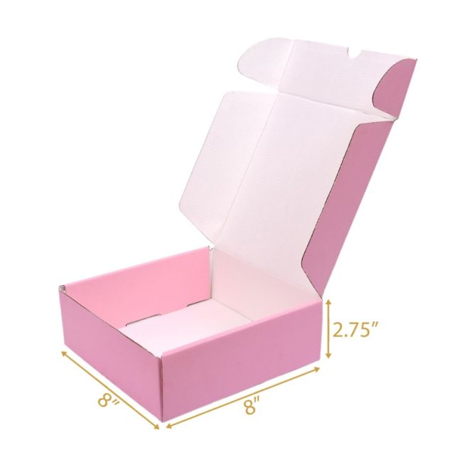 Pink Mailer Box - 8x8x2.75 | Pink Cardboard Box