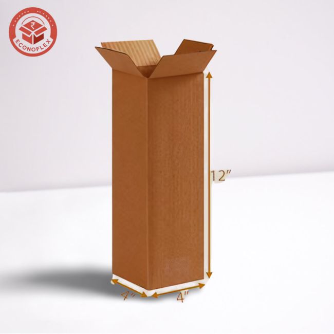 Carton Boxes 3 Ply - 4x4x12 | Upack Boxes