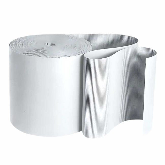 White Corrugated Roll Single Face - 2 Ply |Upack