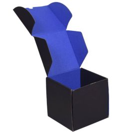 Buy Best Quality U-Pack Black & Blue Colour 7 x 7 x 3 Mailer Boxes in India