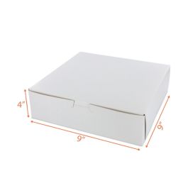 9x9x4 White Cake Box | Plastic Cake Box