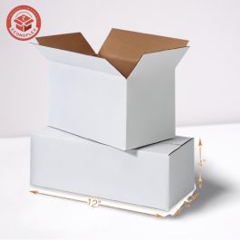 White Carton Boxes 3 Ply - 12X4X4 | Upack