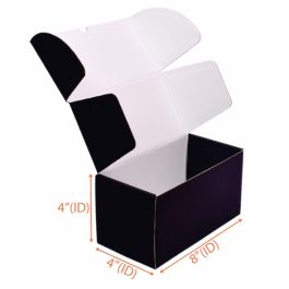 Pizza Box (Black + White) - 8 x 4 x 4 Inch | Packaging Boxes