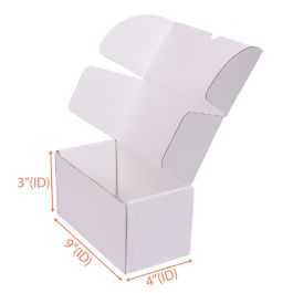 Pizza Box (All White) - 9 x 4 x 3 Inch | Packaging Boxes