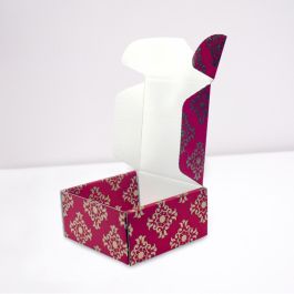 Stunning Red Damask Mailer Box - 18x12x4