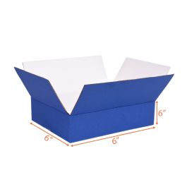 6X6X6 Blue Packing Box | Heavy Duty Corrugated Boxes