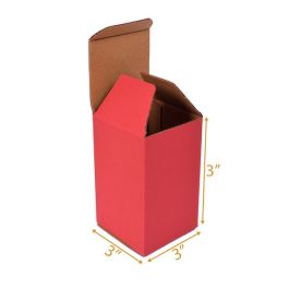 Red Reverse Tuck Box -3x3x3 | Product Boxes, Eflute Cartons