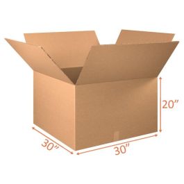 30 x 30 x 20 Inch Corrugated Boxes - 3 Ply | U-Pack