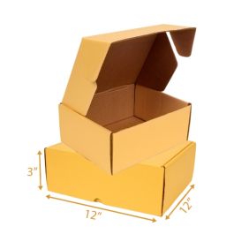 Gold Mailer Box - 12x12x3 | Cardboard Boxes