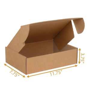 Kraft Mailer Box - 11.75x7.75x3.75 | Eflute Boxes