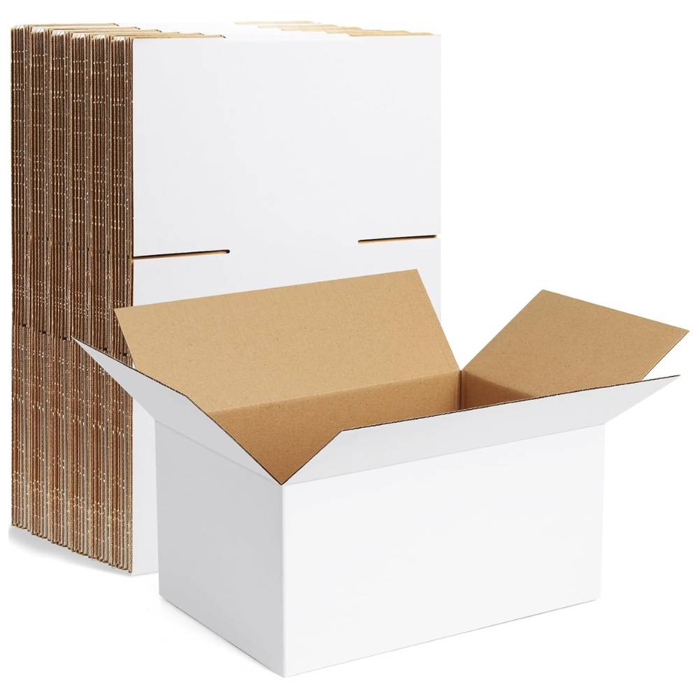 White Packing Boxes 5 Ply - 24X12X12 | White Corrugated Boxes