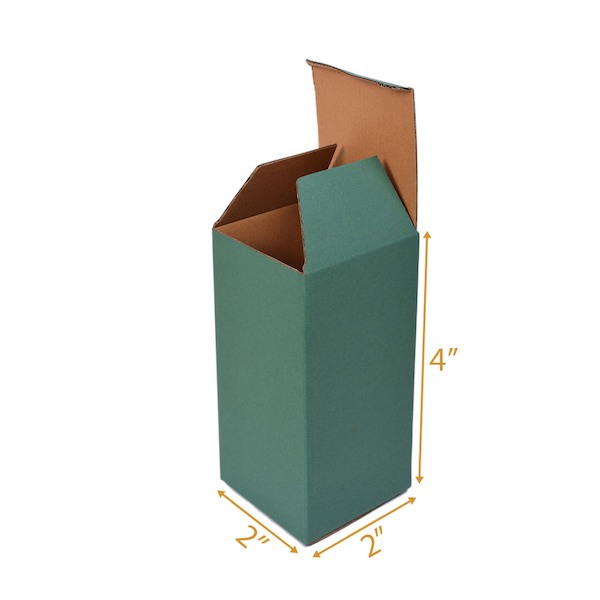 Green Reverse Tuck Box -2x2x4 | Product Boxes, Eflute Boxes