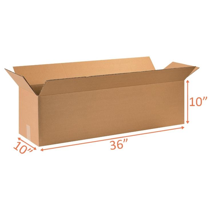 36 x 10 x 10 Inch Corrugated Boxes - 3 Ply | U-Pack