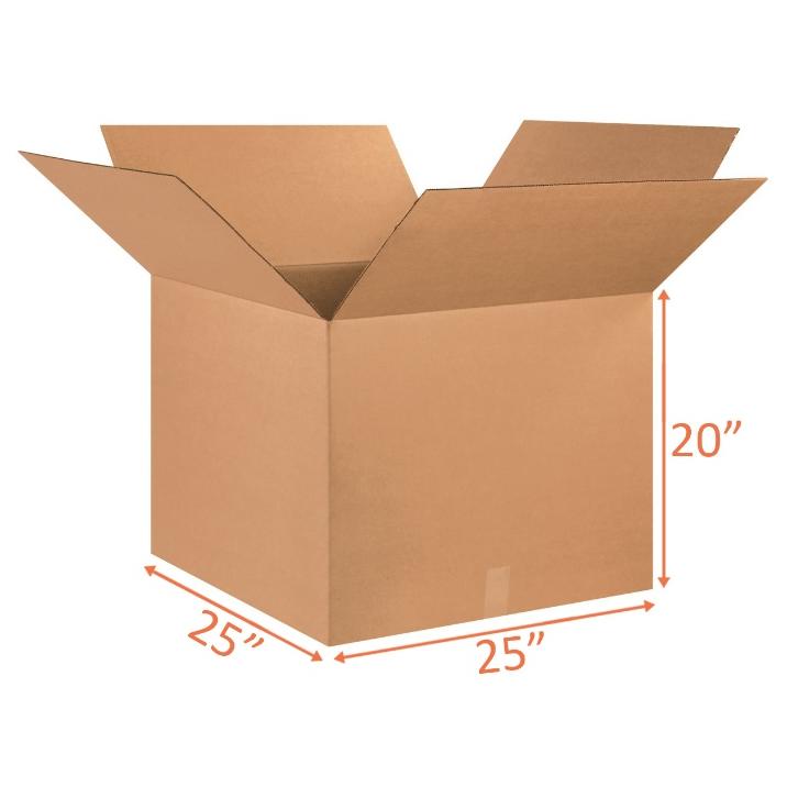 25 x 25 x 20 Inch Corrugated Boxes - 3 Ply | U-Pack