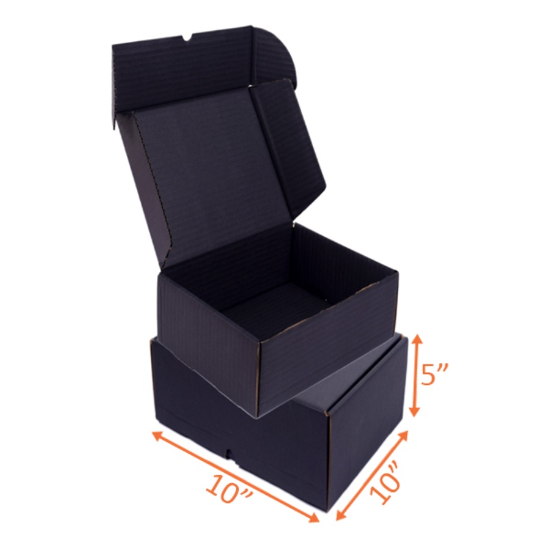 All Black Mailer Box - 10x10x5 | Gift Packing Box