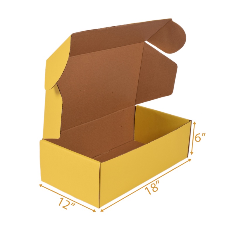 Yellow Mailer Box - 18x12x6 | Yellow Boxes