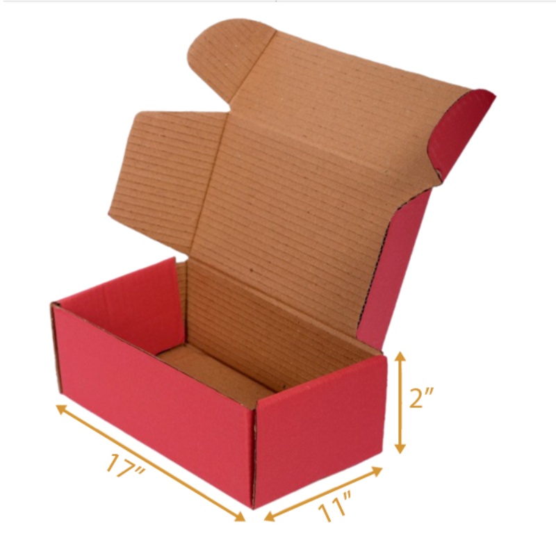 Red Mailer Box - 17x11x2 | Red Boxes